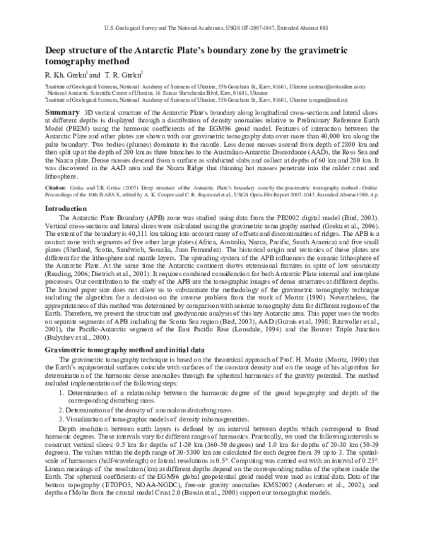 (PDF) Antarctic Plate Boundary Structure Revealed
