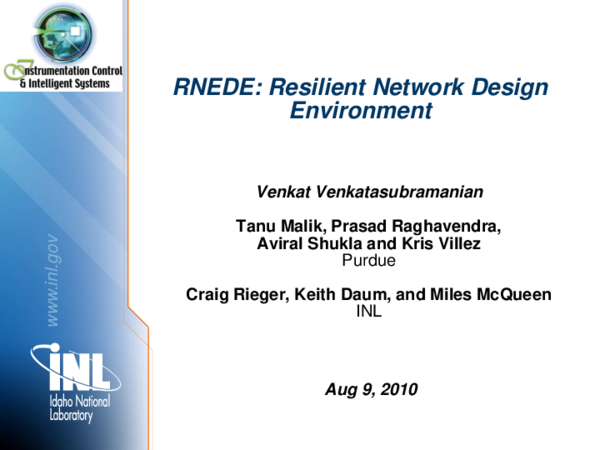 (PDF) RNEDE: Resilient network design environment