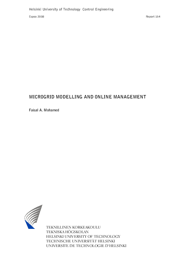 (PDF) Microgrid modelling and online management