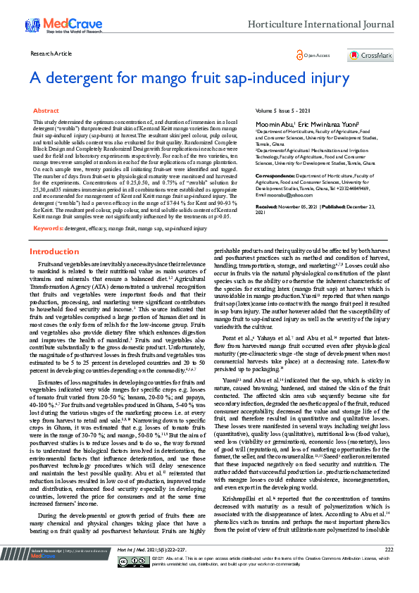 (PDF) A detergent for mango fruit sap-induced injury