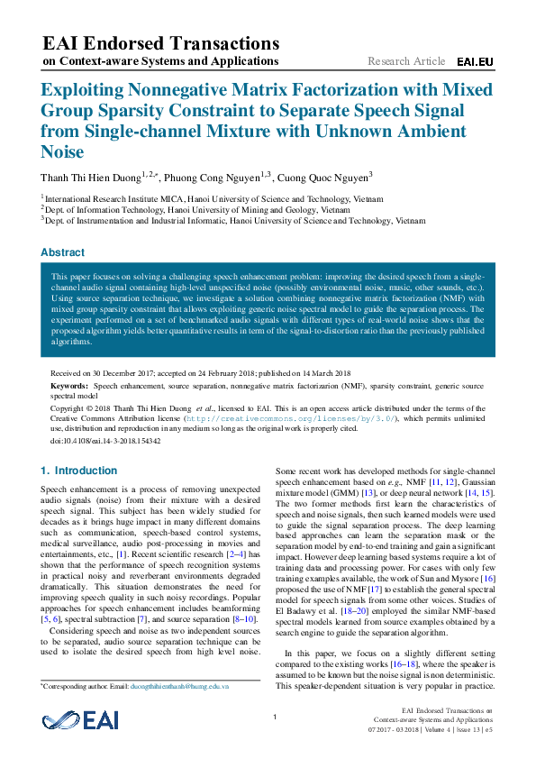 Pdf Exploiting Nonnegative Matrix Factorization With Mixed Group Sparsity Constraint To