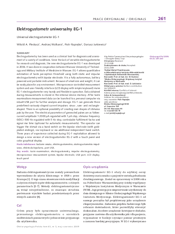 (PDF) [Universal electrogustometer EG-1]