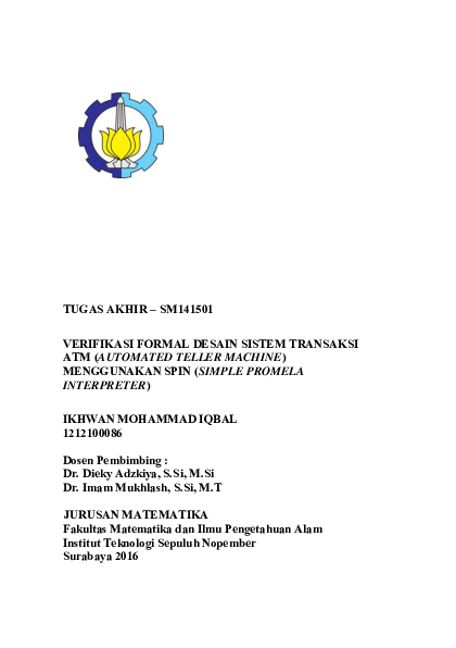 (PDF) Verifikasi Formal Desain Sistem Transaksi ATM (Automated Teller ...