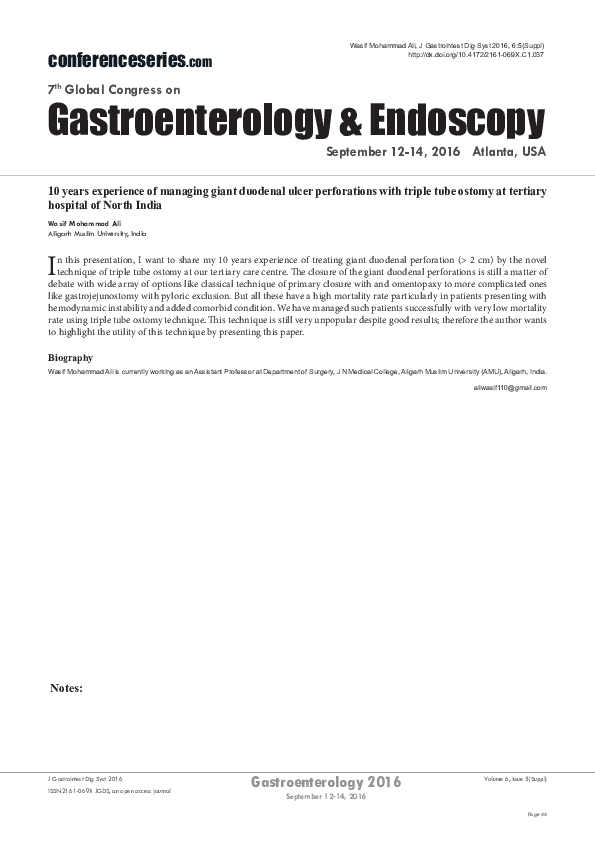 (PDF) Ten-Year Experience of Managing Giant Duodenal Ulcer Perforations ...