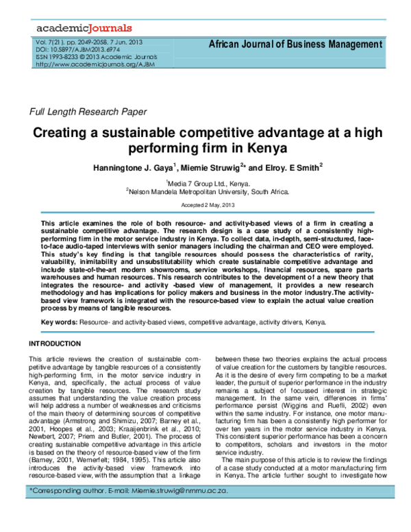 (PDF) African Journal of Business Management | Miemie Struwig ...