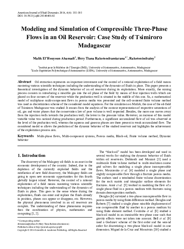 (PDF) Modeling and Simulation of Compressible Three-Phase Flows in an ...