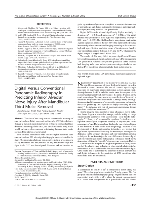 (PDF) Digital Versus Conventional Panoramic Radiography in Predicting ...