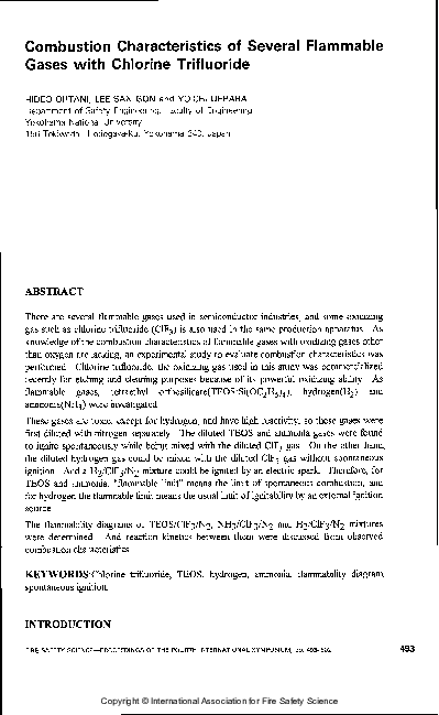 (PDF) Combustion Characteristics Of Several Flammable Gases With ...