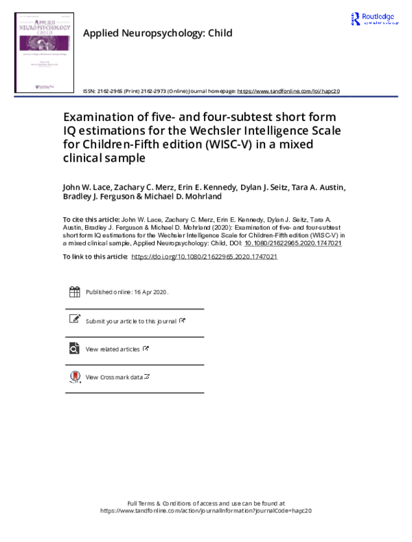 (PDF) Examination of five- and four-subtest short form IQ estimations ...