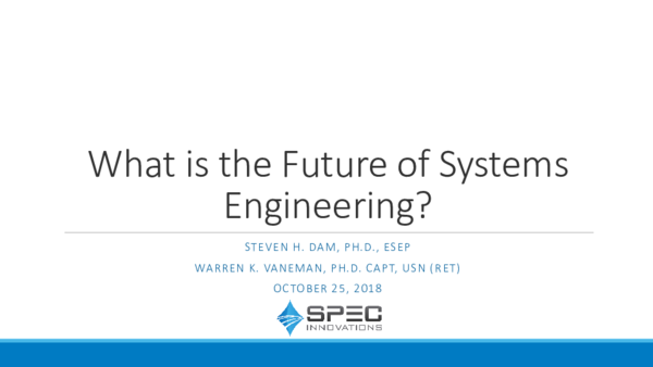 (PDF) The Future of Systems Engineering