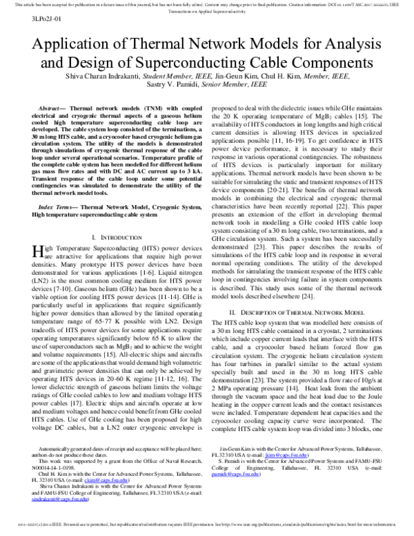 (PDF) Application of Thermal Network Models for Analysis and Design of ...
