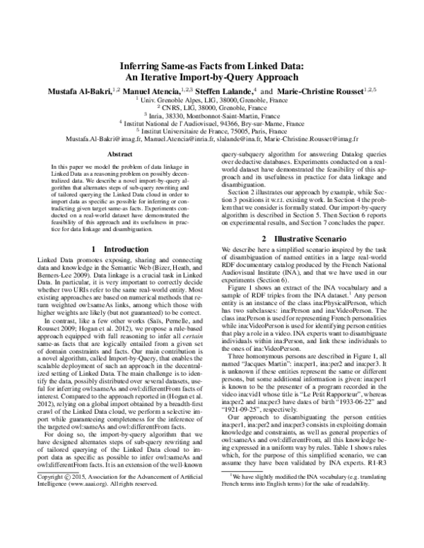 (PDF) Iterative Query Approach for Data Linkage