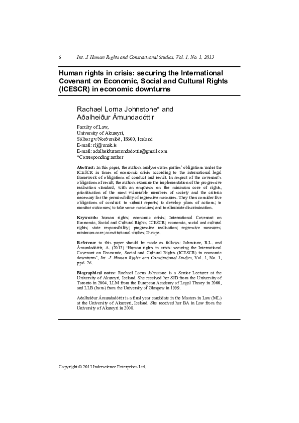 (PDF) Human rights in crisis: securing the International Covenant on ...