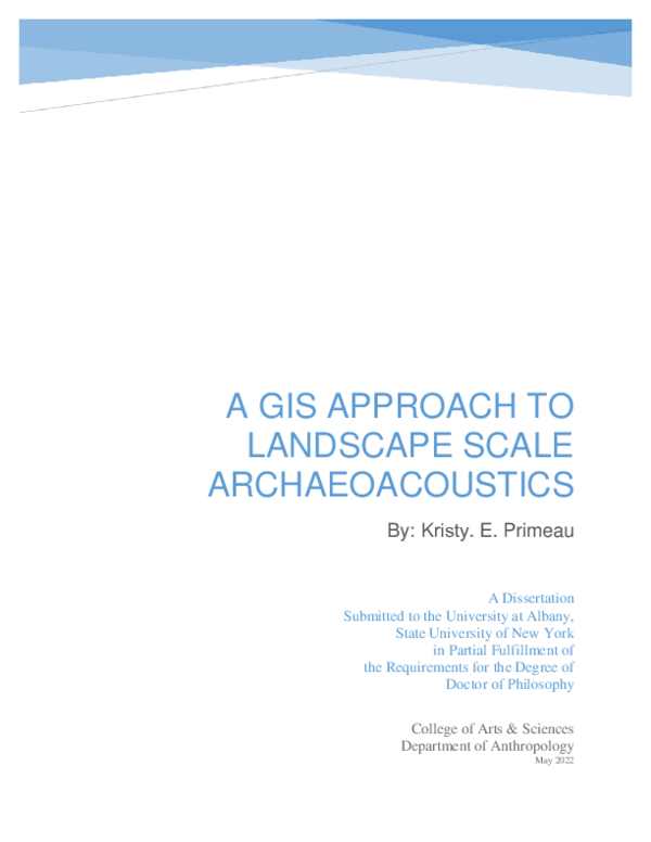 (PDF) A GIS APPROACH TO LANDSCAPE SCALE ARCHAEOACOUSTICS