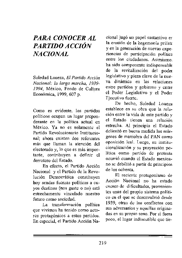 (PDF) Para conocer al Partido Acción Nacional | Francisco Reveles ...