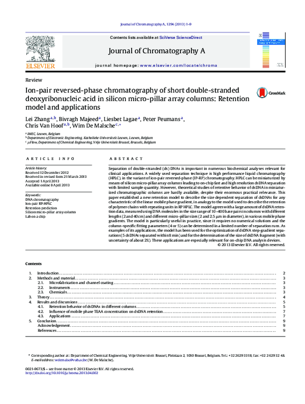 (PDF) Ion-pair reversed-phase chromatography of short double-stranded ...
