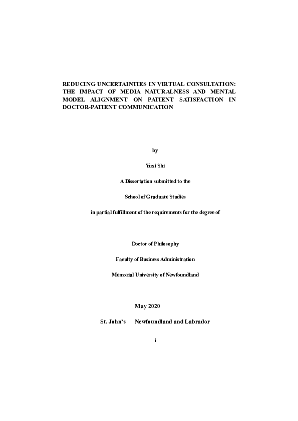 (PDF) Reducing uncertainties in virtual consultation: the impact of ...
