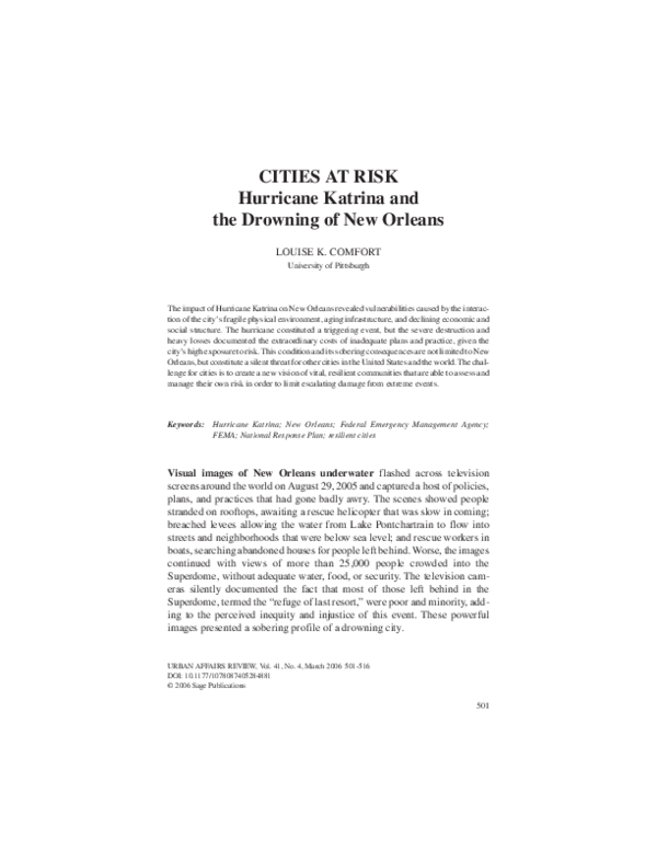 (PDF) Cities at Risk