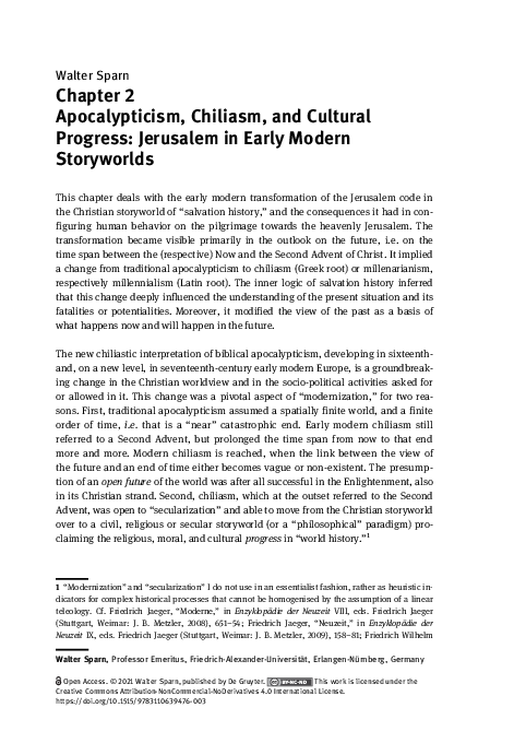 (PDF) Chapter 2 Apocalypticism, Chiliasm, and Cultural Progress ...