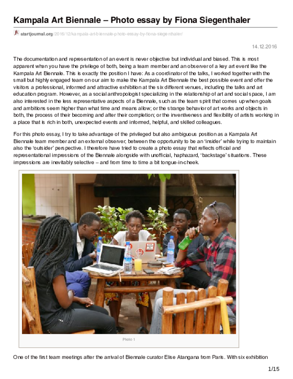 (PDF) Kampala Art Biennale - A Photo Essay