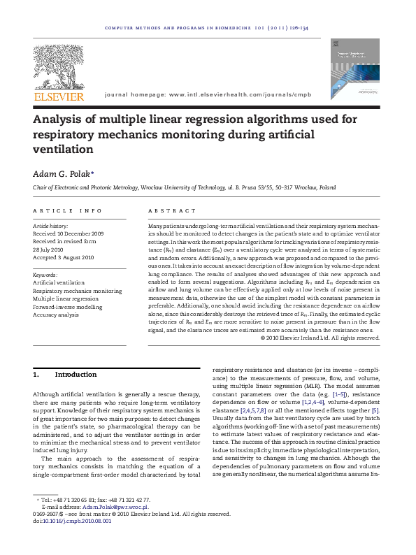 Pdf Analysis Of Multiple Linear Regression Algorithms Used For