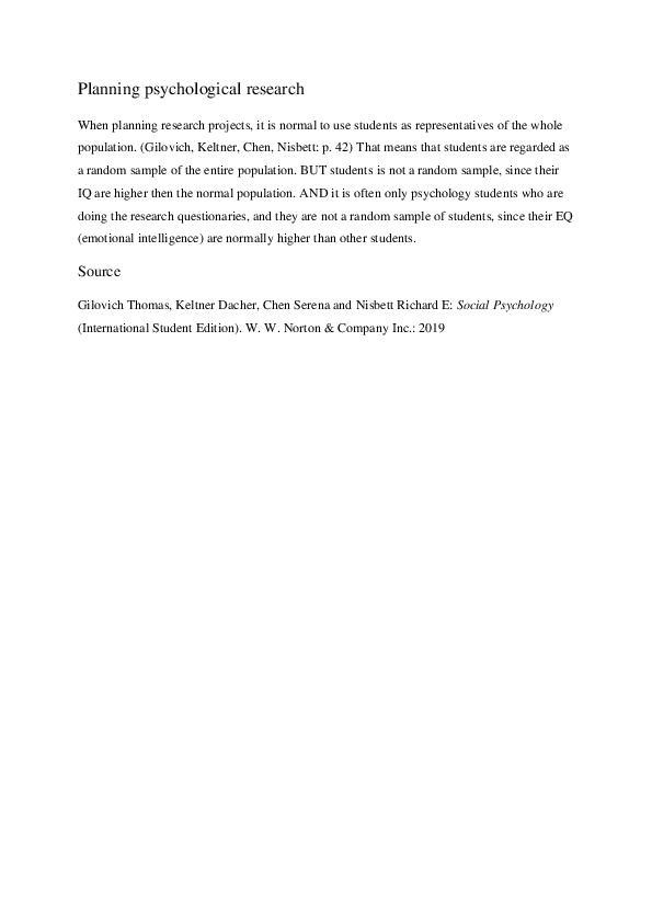 (PDF) Planning psychological research
