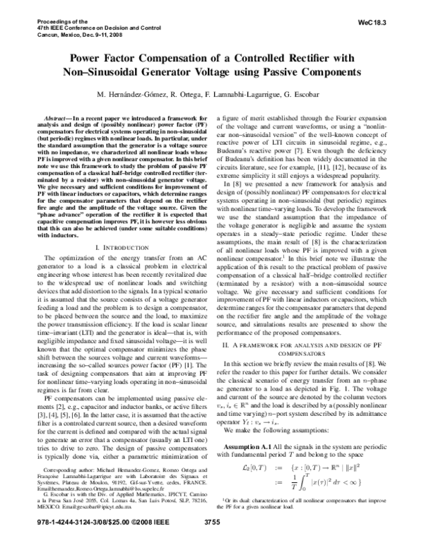 (PDF) Power factor compensation of a controlled rectifier with non ...
