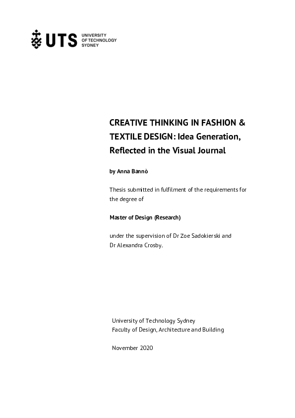 (PDF) CREATIVE THINKING IN FASHION & TEXTILE DESIGN: Idea Generation ...