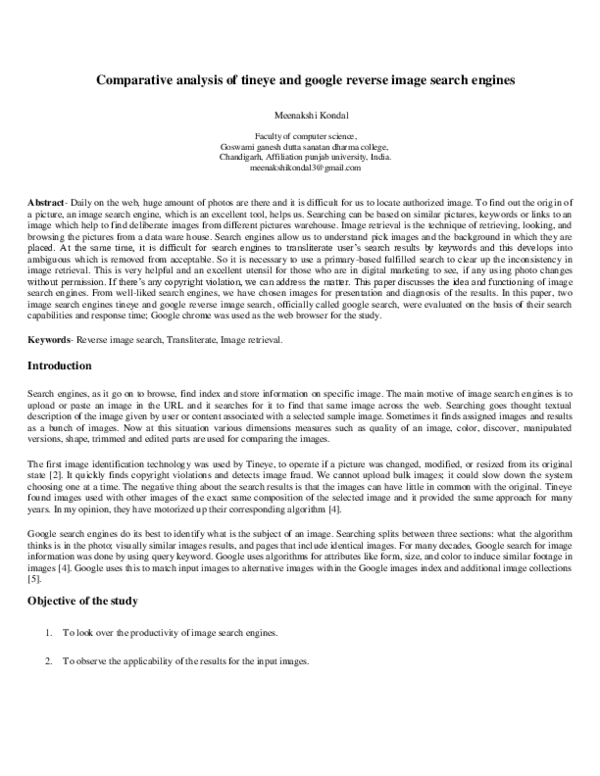 (PDF) Comparative Analysis of Tineye and Google Reverse Image Search ...