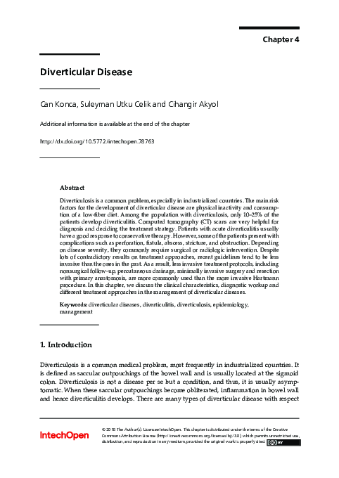 (PDF) Diverticular Disease | Cihangir Akyol - Academia.edu