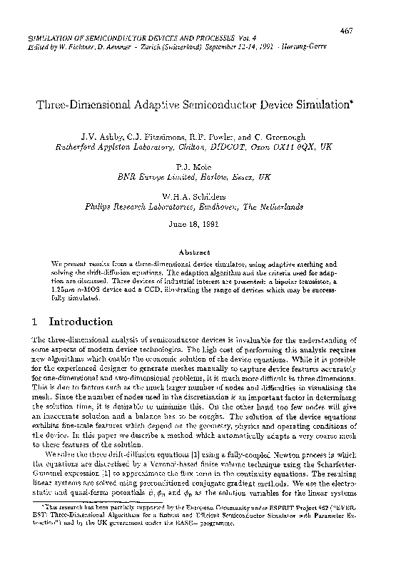 (PDF) SIMULATION OF SEMICONDUCTOR DEVICES AND PROCESSES Vol. 4 Edited by W.Fichtner.D.Aemmer ...
