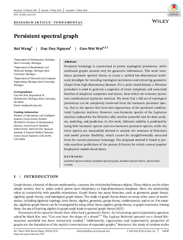 (PDF) Persistent spectral graph