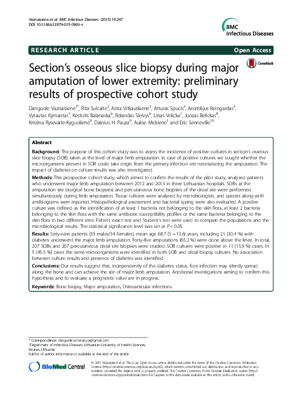 (PDF) Section’s osseous slice biopsy during major amputation of lower ...