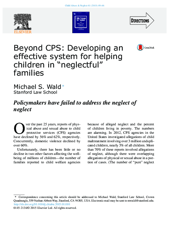 (PDF) Beyond CPS: Developing an Effective System for Helping Children ...