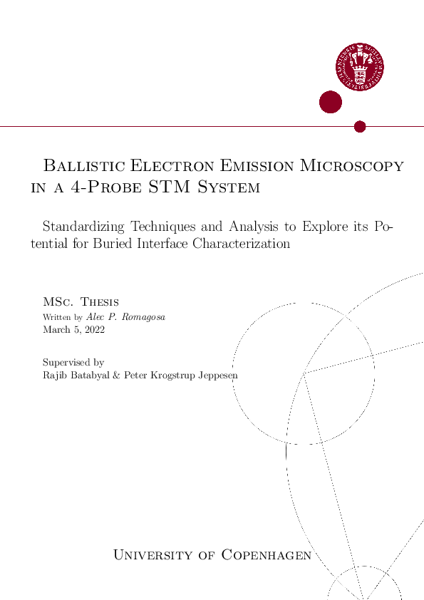(PDF) Ballistic Electron Emission Microscopy in a 4-Probe STM System ...
