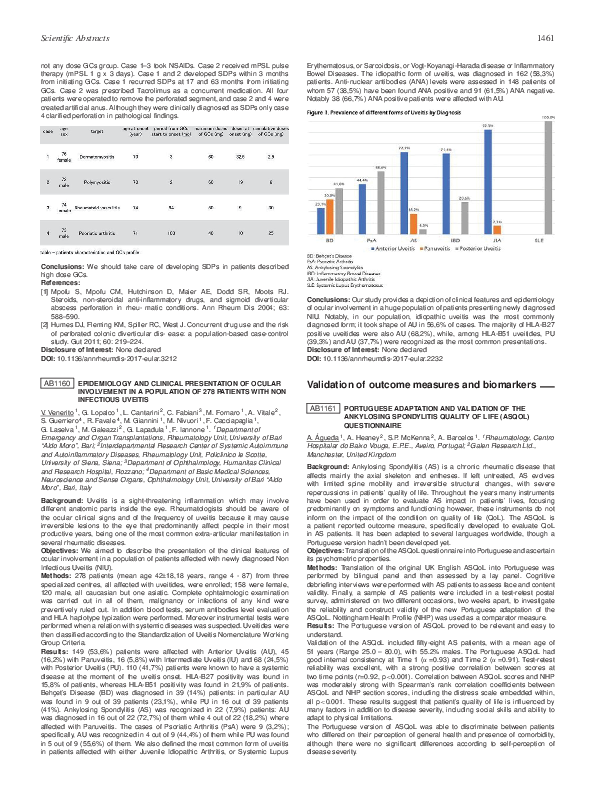(PDF) AB1161 Portuguese adaptation and validation of the ankylosing ...