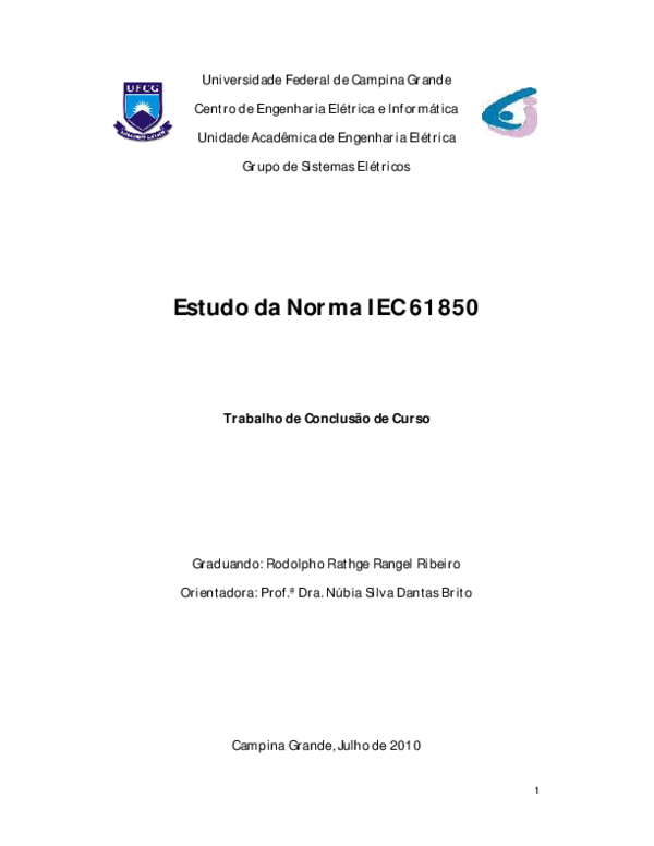 (PDF) Estudo da Norma IEC 61850