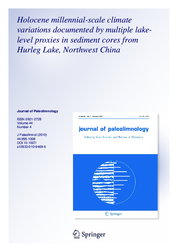(PDF) Holocene millennial-scale climate variations documented by ...