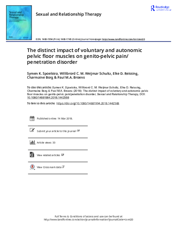 (PDF) The distinct impact of voluntary and autonomic pelvic floor ...