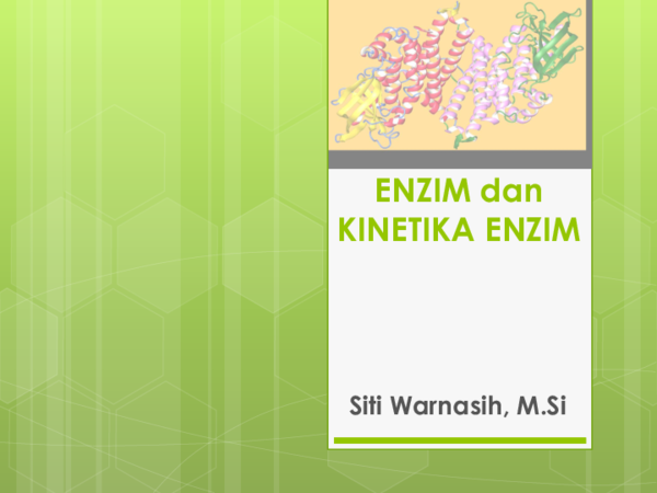 (PDF) ENZIM dan KINETIKA ENZIM