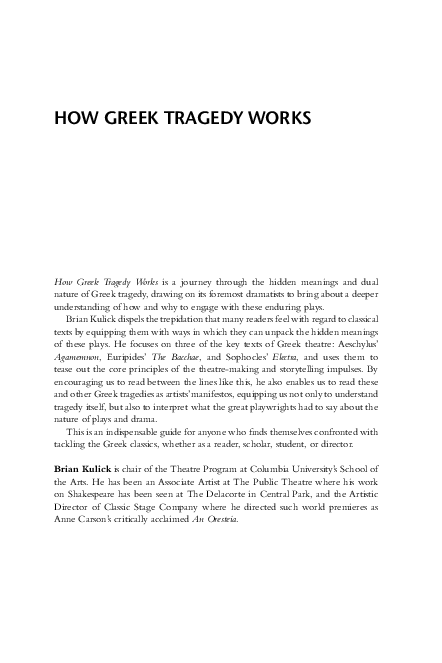 (PDF) How Greek Tragedy Works