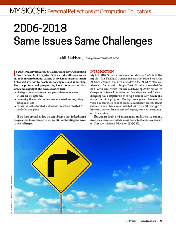 (PDF) 2006--2018 Same Issues Same Challenges