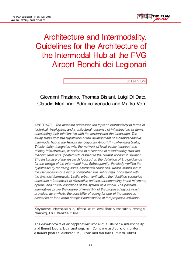 (PDF) Architecture and Intermodality. Guidelines for the Architecture ...