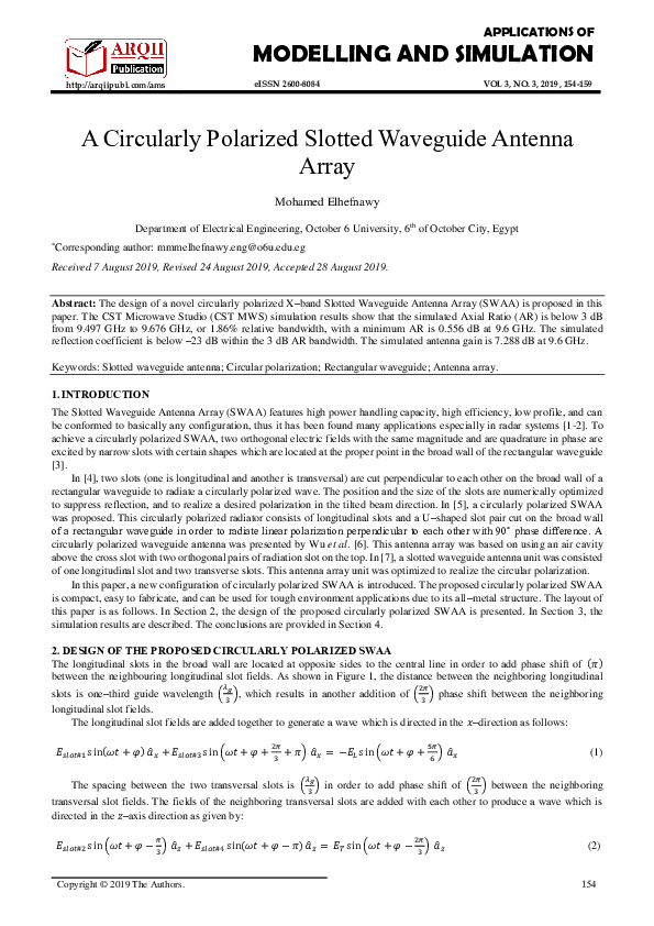 (PDF) A Circularly Polarized Slotted Waveguide Antenna Array