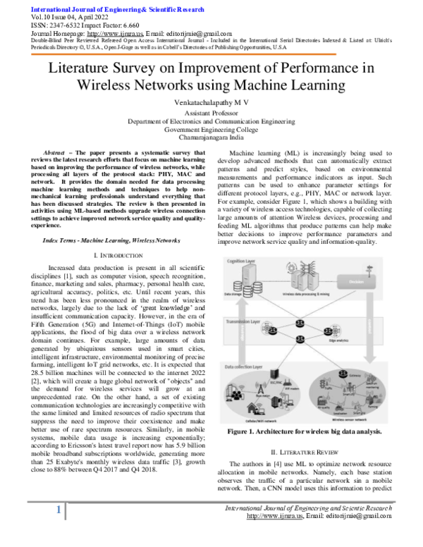 (PDF) Literature Survey on Improvement of Performance in Wireless ...