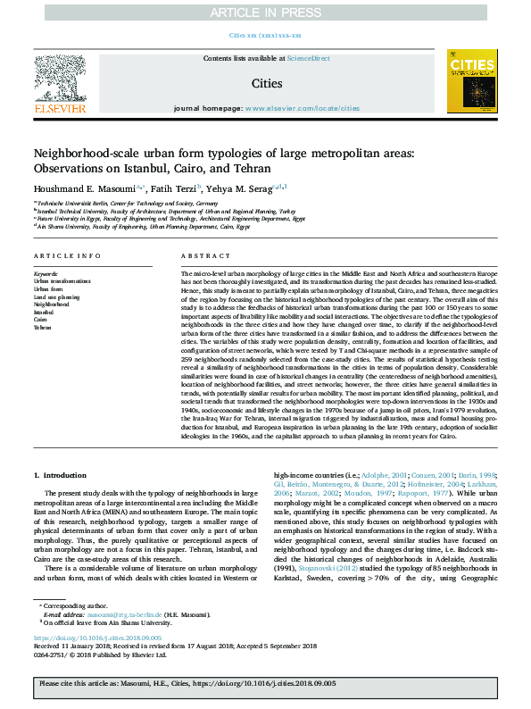 (PDF) Neighborhood-scale urban form typologies of large metropolitan ...