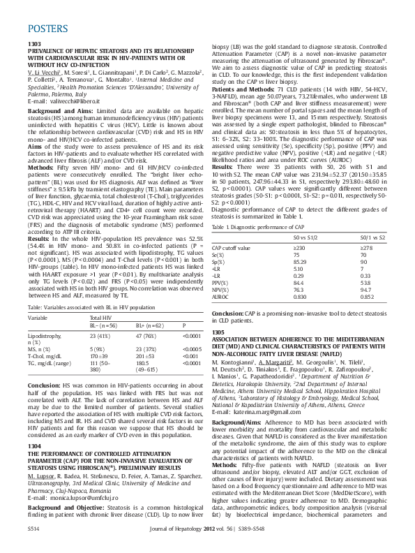 (PDF) 1304 the Performance of Controlled Attenuation Parameter (Cap ...