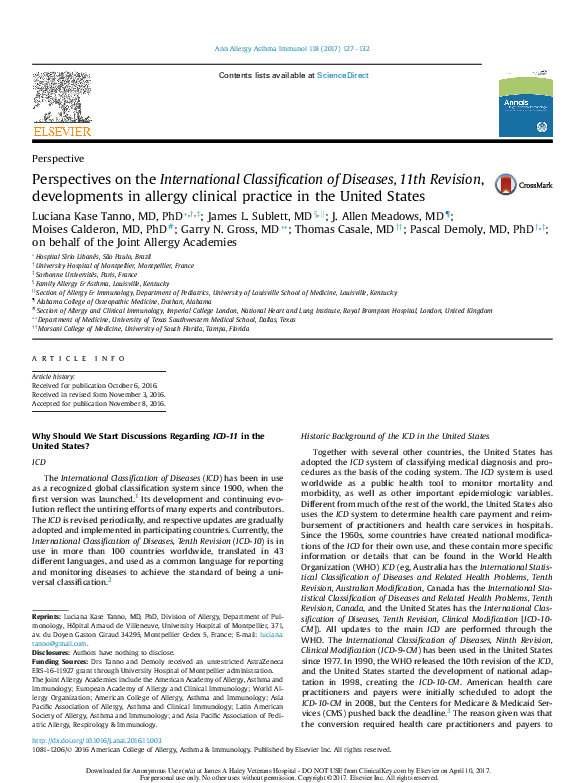 (PDF) Perspectives on the International Classification of Functioning ...