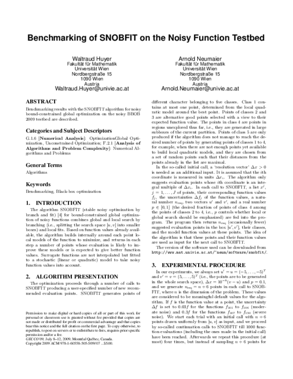 (PDF) Algorithms and Problem Complexity]: Numerical Algorithms and ...