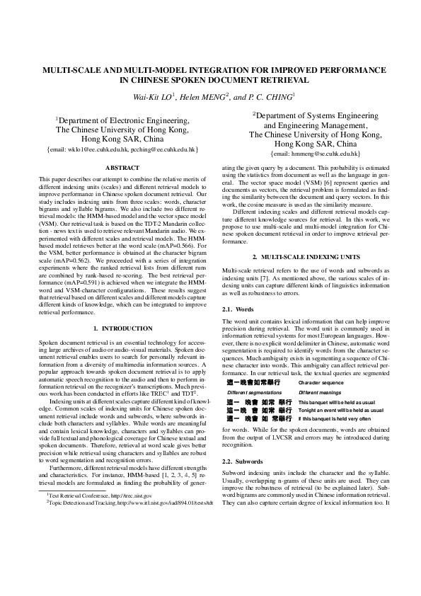 (PDF) Multi-scale and multi-model integration for improved performance in Chinese spoken ...